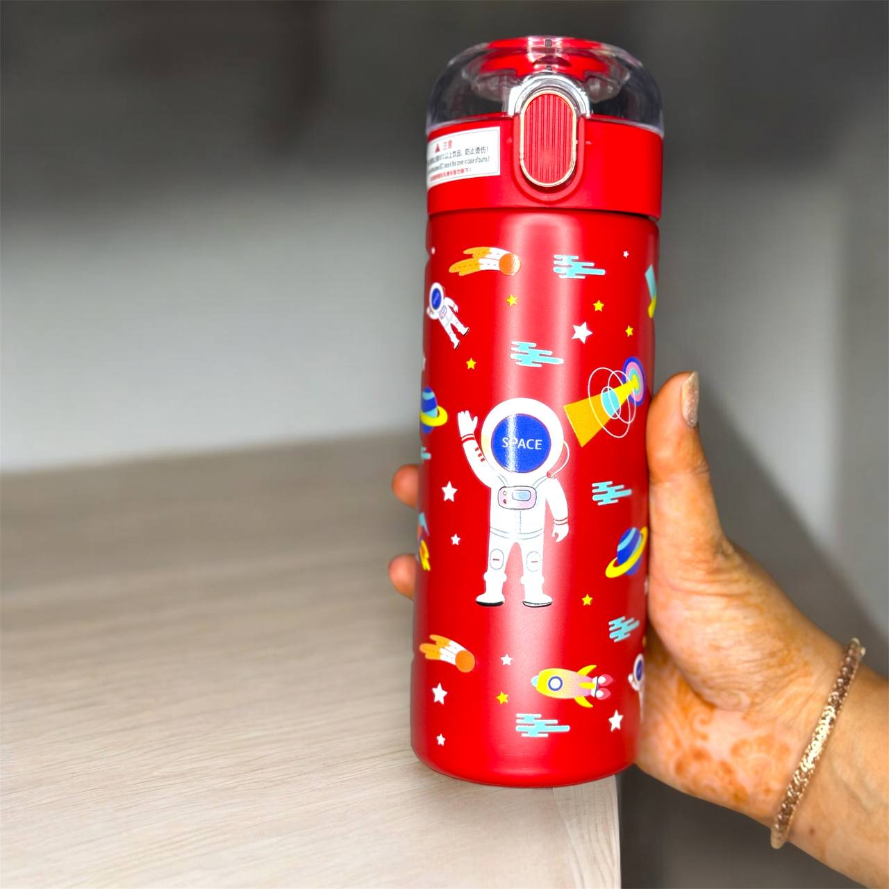 Kids Space Print Water Sipper Stainless Steel – KidKitIndia