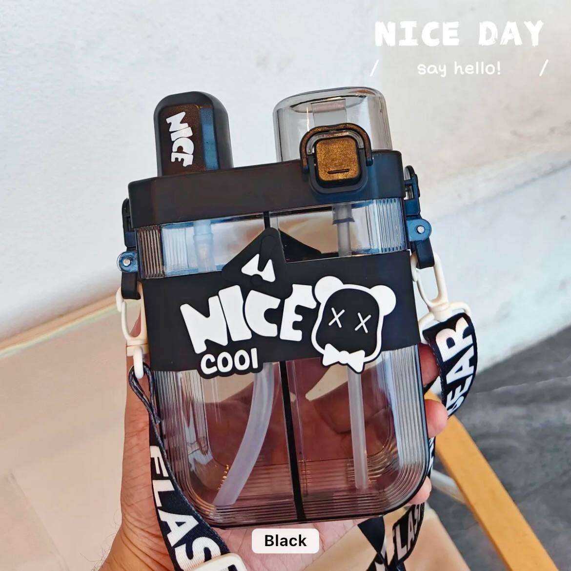 Temu Dual Compartment Sipper Bottle – KidKitIndia